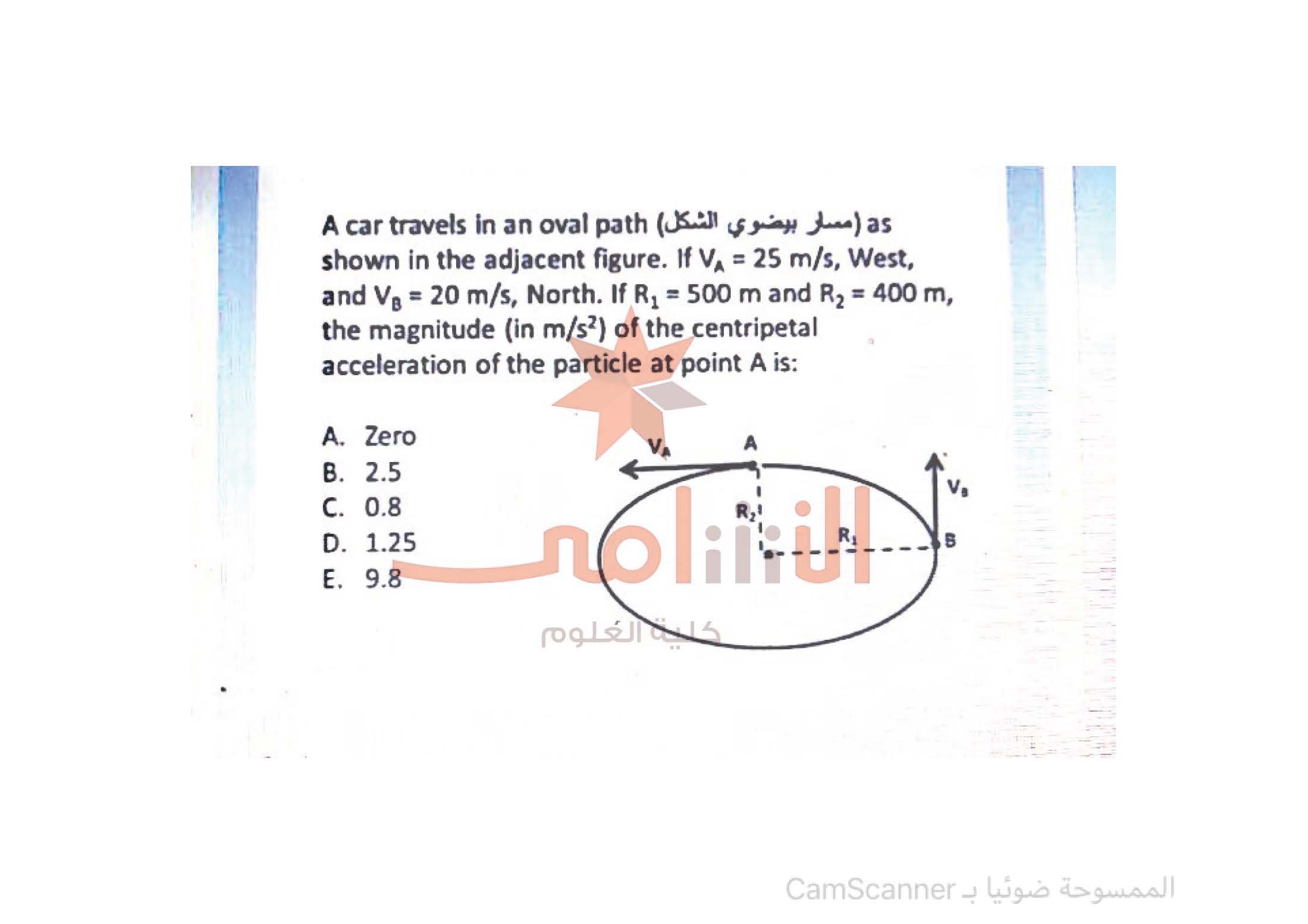 Solved A car travels in an oval path (مسلر برضوي النمكل) as | Chegg.com