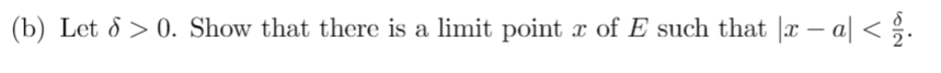 Solved Let E ⊆ R, and a