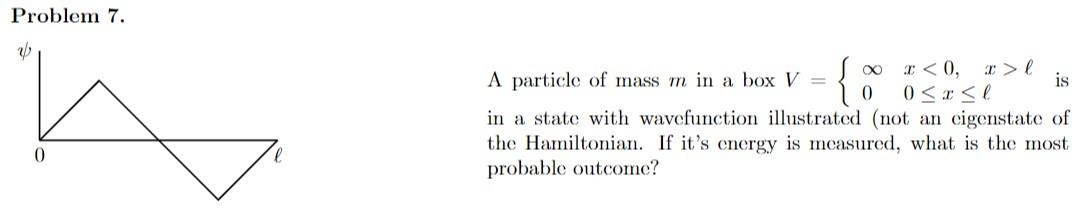 Solved Problem 7. A particle of mass m in a box | Chegg.com