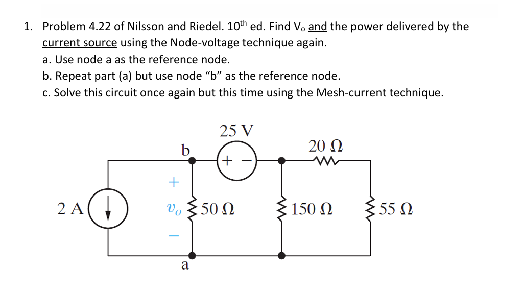 Solved 1. ﻿Problem 4.22 ﻿of Nilsson and Riedel. \( 10^{\text | Chegg.com