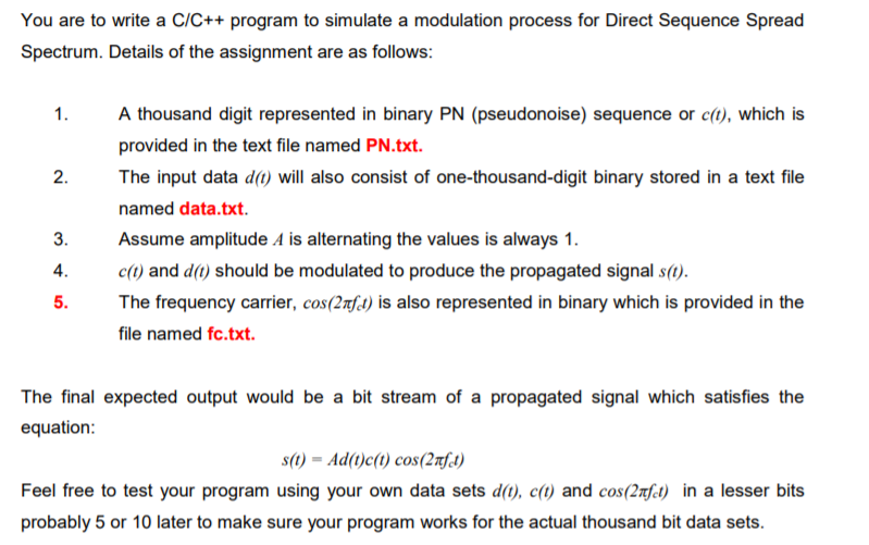 (Solved) : Write C C Program Simulate Modulation Process Direct ... (Solved) : Write C C Program Simulate Modulation Process Direct ...