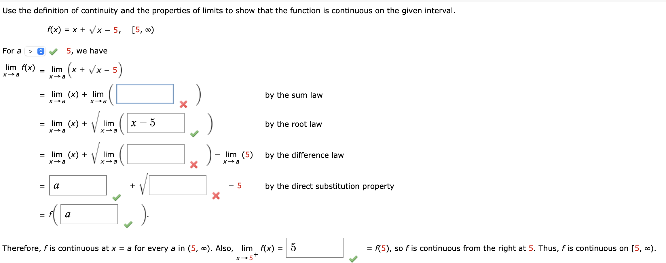 Solved Use the definition of continuity and the properties | Chegg.com