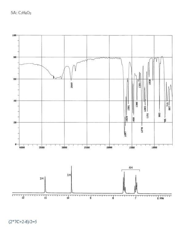 Solved Molecule: C7H6O2 Calculate the degree of | Chegg.com