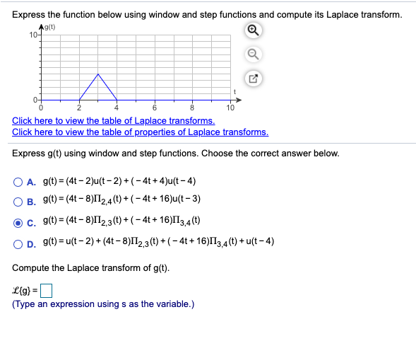 Solved Express the function below using window and step | Chegg.com