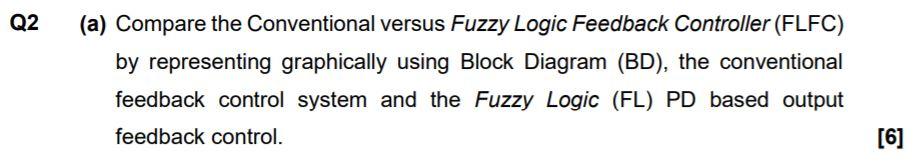 Solved Q2 (a) Compare the Conventional versus Fuzzy Logic | Chegg.com