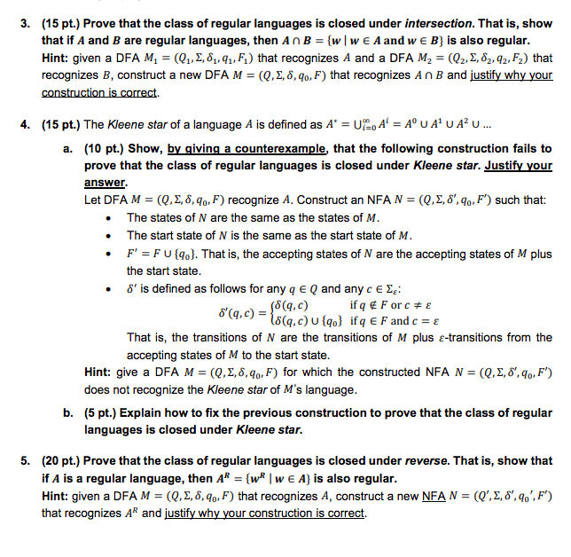 Solved 1. (30 pt., 10 pt. each) Construct a DFA in JFLAP | Chegg.com