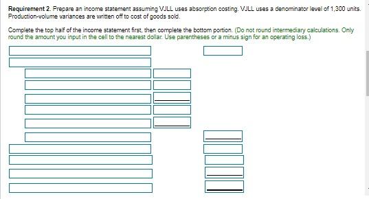 Solved VJLL manufactures snowboards. VJLL began 2020 with an | Chegg.com