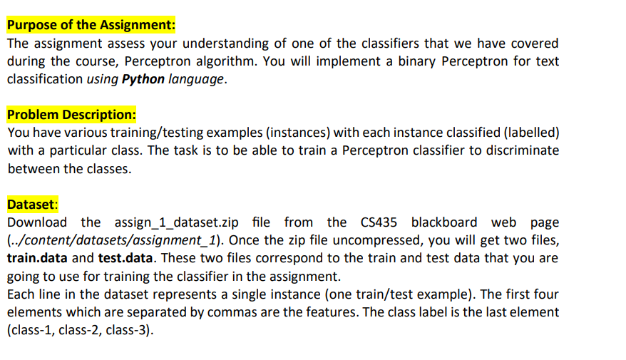 Purpose of the Assignment: The assignment assess your | Chegg.com