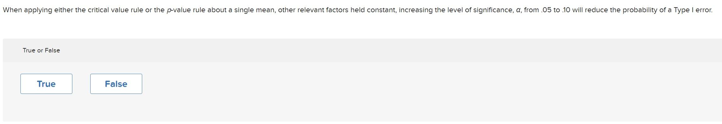Solved When applying either the critical value rule or the | Chegg.com