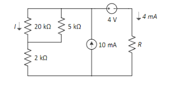 Solved Find the current I and the resistor R in the circuit | Chegg.com