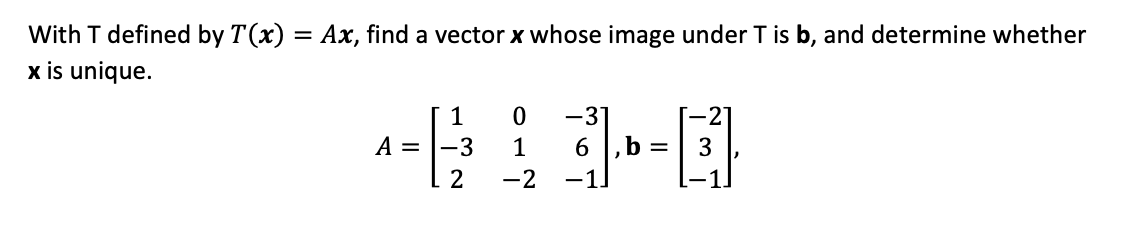 Solved With \\( \\mathrm{T} \\) defined by \\( | Chegg.com