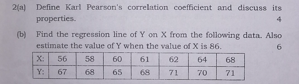 Solved 2(a) Define Karl Pearson's correlation coefficient | Chegg.com Solved 2(a) Define Karl Pearson's correlation coefficient | Chegg.com