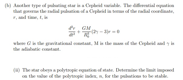 b) Another type of pulsating star is a Cepheid | Chegg.com