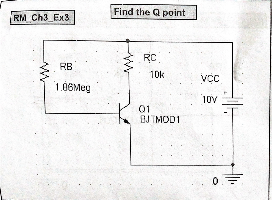 Solved RM_Ch3_Ex3 Find the Q point | Chegg.com