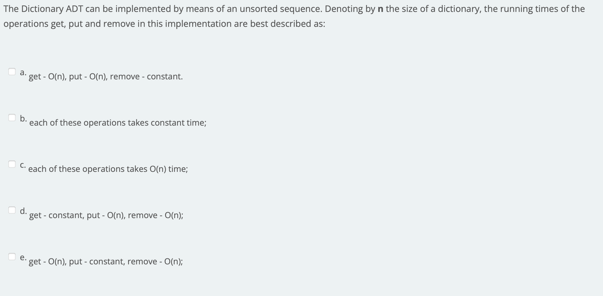 Solved The Dictionary ADT can be implemented by means of an | Chegg.com