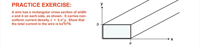 Solved PRACTICE EXERCISE A wire has a rectangular cross | Chegg.com