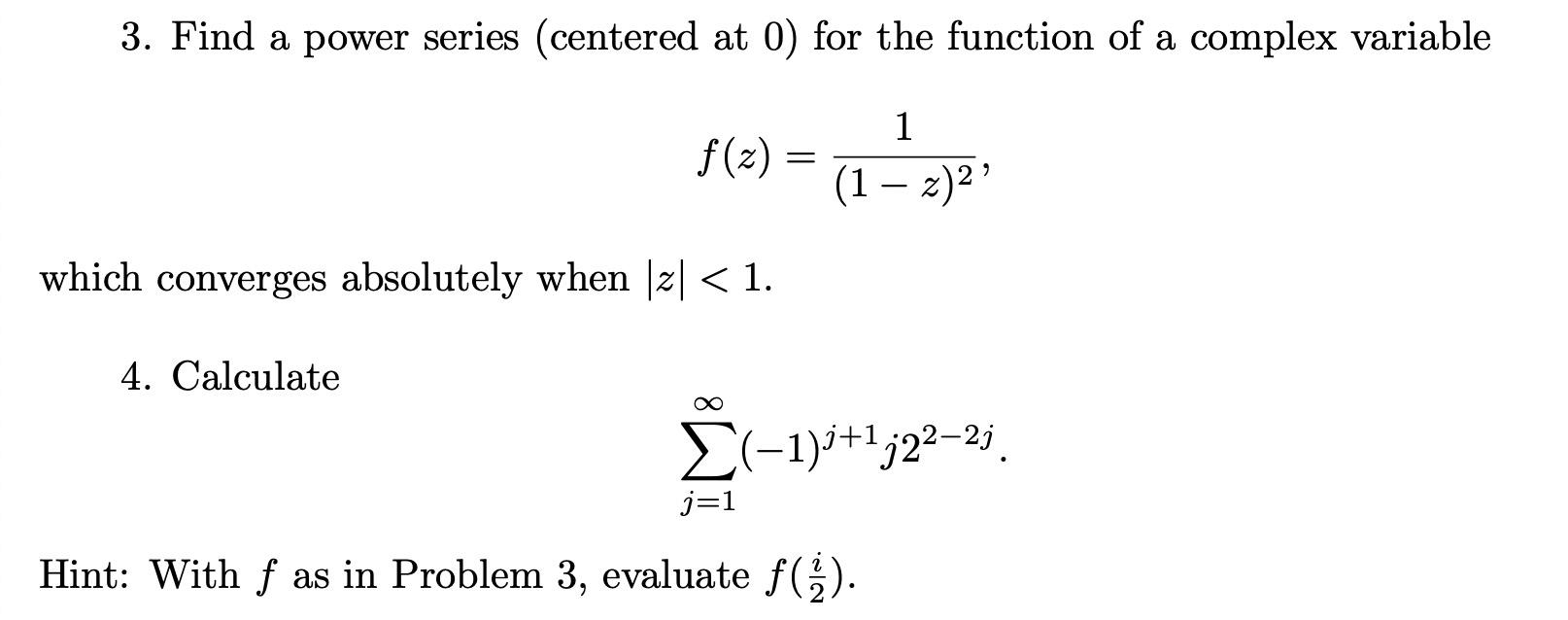 Solved 3. Find a power series (centered at 0 ) for the | Chegg.com