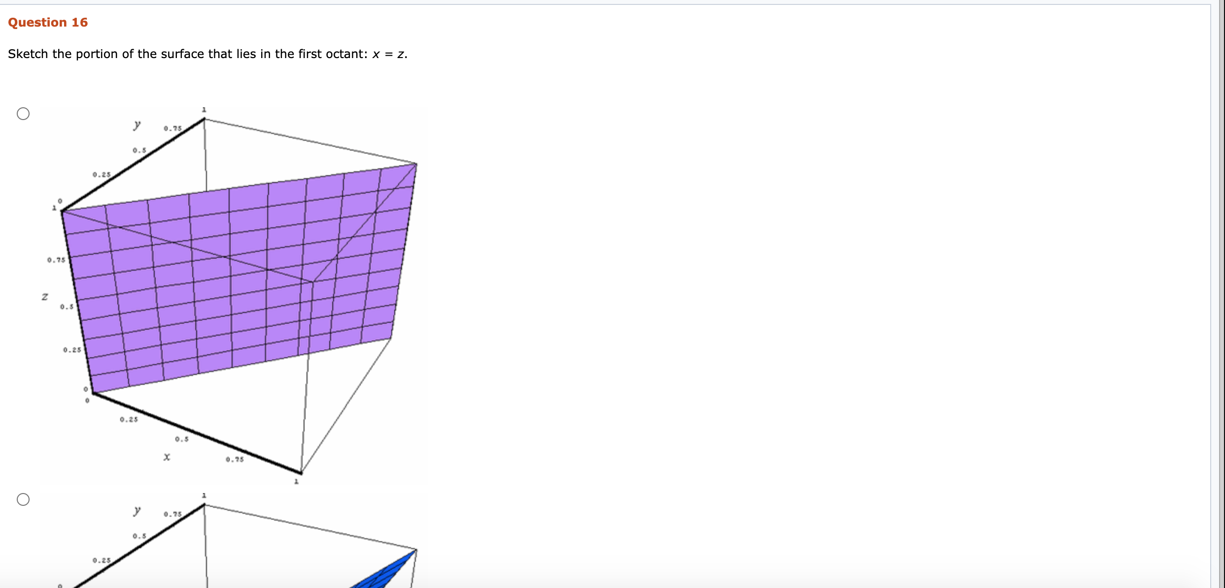 Solved Sketch the portion of the surface that lies in the | Chegg.com