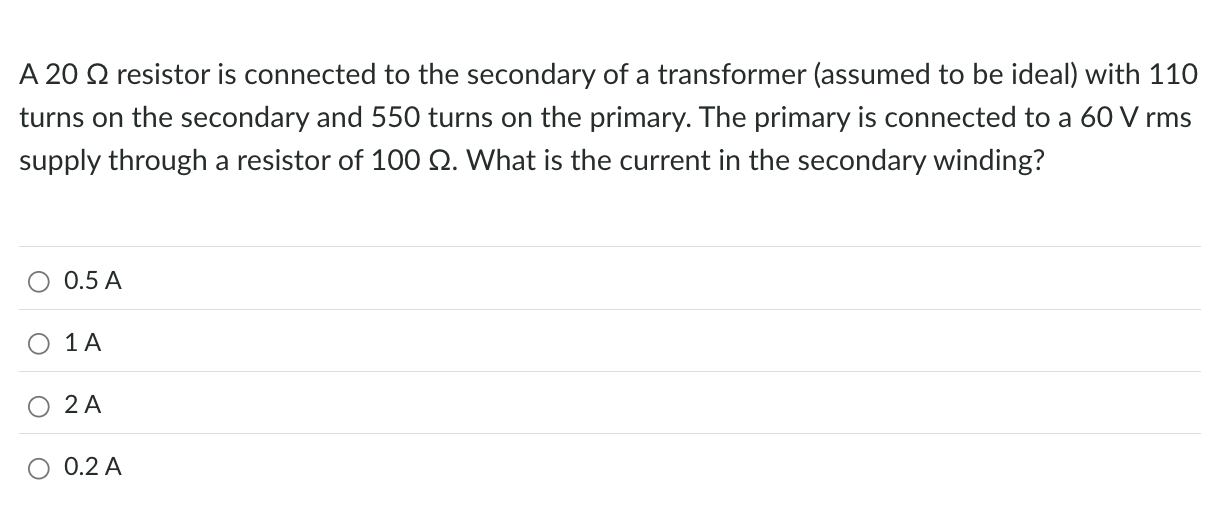 Solved A \( 20 \Omega \) ﻿resistor is connected to the | Chegg.com