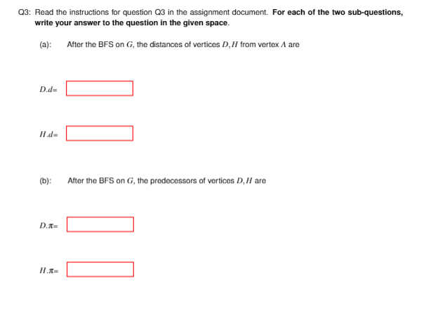 Solved Q3 (8 points) An undirected graph G is shown in | Chegg.com