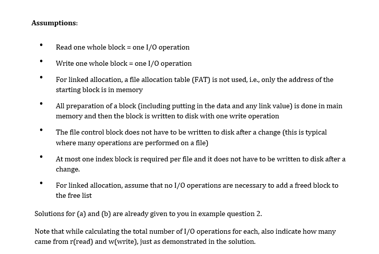 Solved Question 2 Consider a file currently consisting of | Chegg.com
