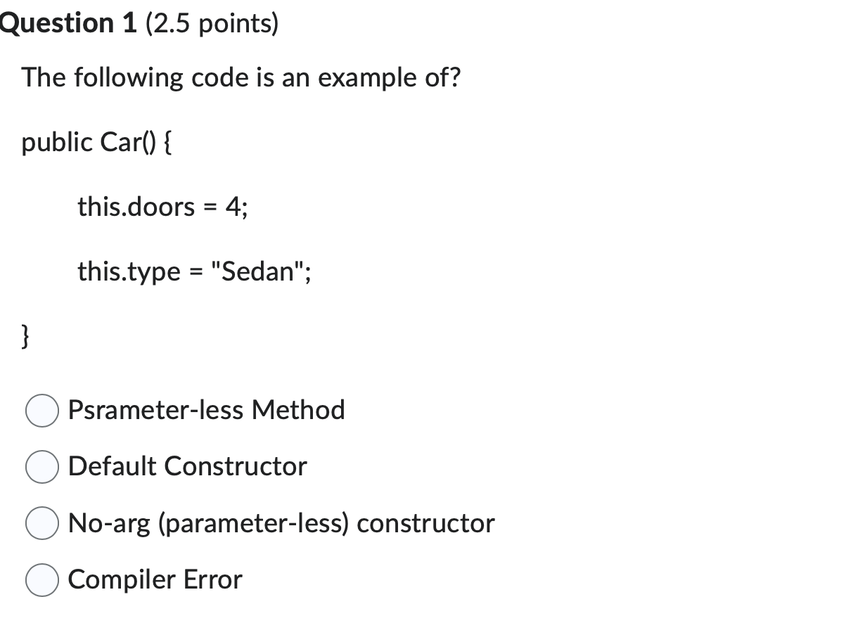 Solved What is the output of the following program? public | Chegg.com