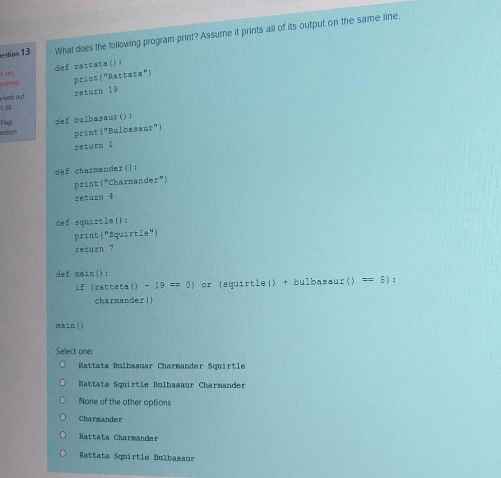 Solved westion 12 yet wered What does the following program | Chegg.com