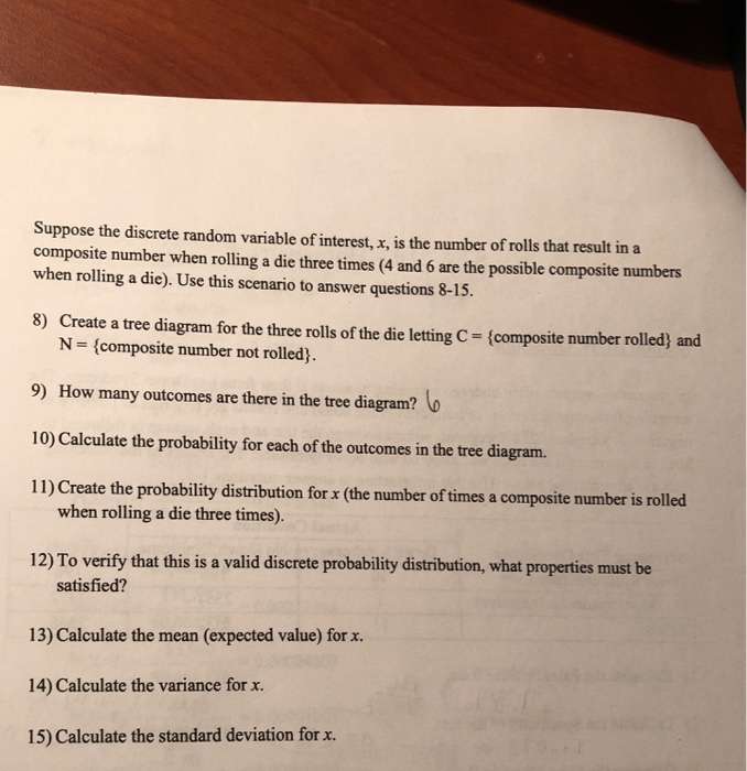 Solved suppose the discrete random variable of interest x is | Chegg.com