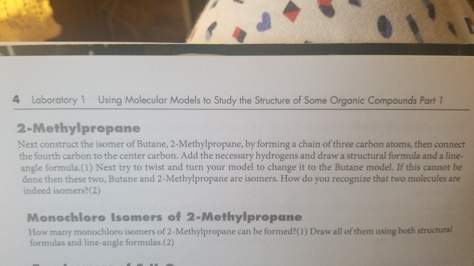 Solved 4 Laboratory 1 Using Molecular Models to Study the | Chegg.com