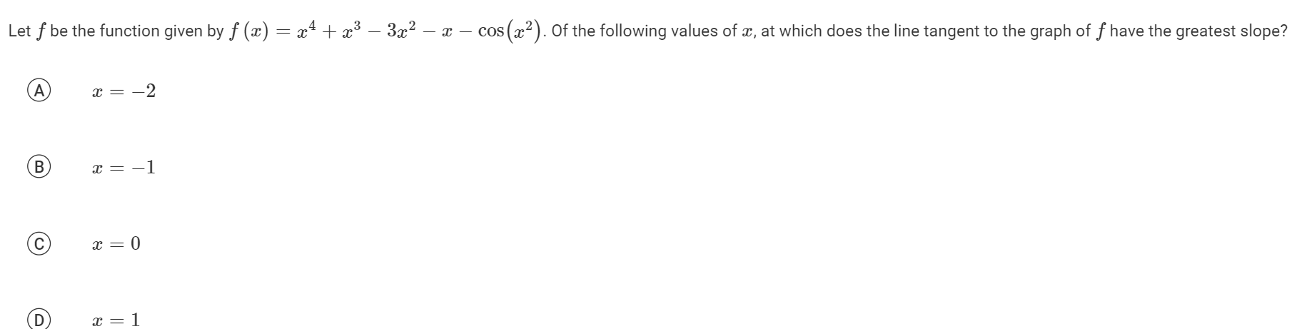 Solved Let f be the function given by | Chegg.com