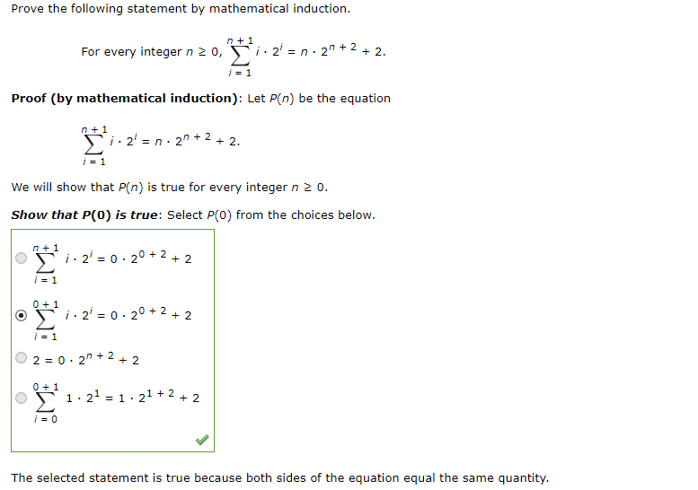 Solved Prove the following statement by mathematical | Chegg.com