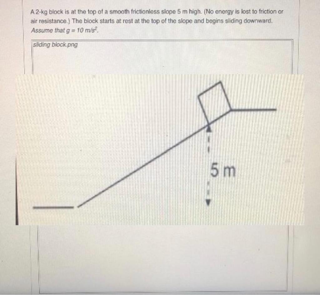 Solved 3 pts Question 5 A 2-kg block, initially motionless, | Chegg.com