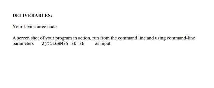 Solved Advanced Java Homework - Base Conversions Write a | Chegg.com