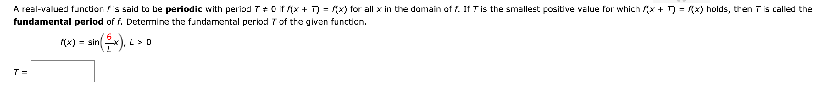Solved A real-valued function f is said to be periodic with | Chegg.com