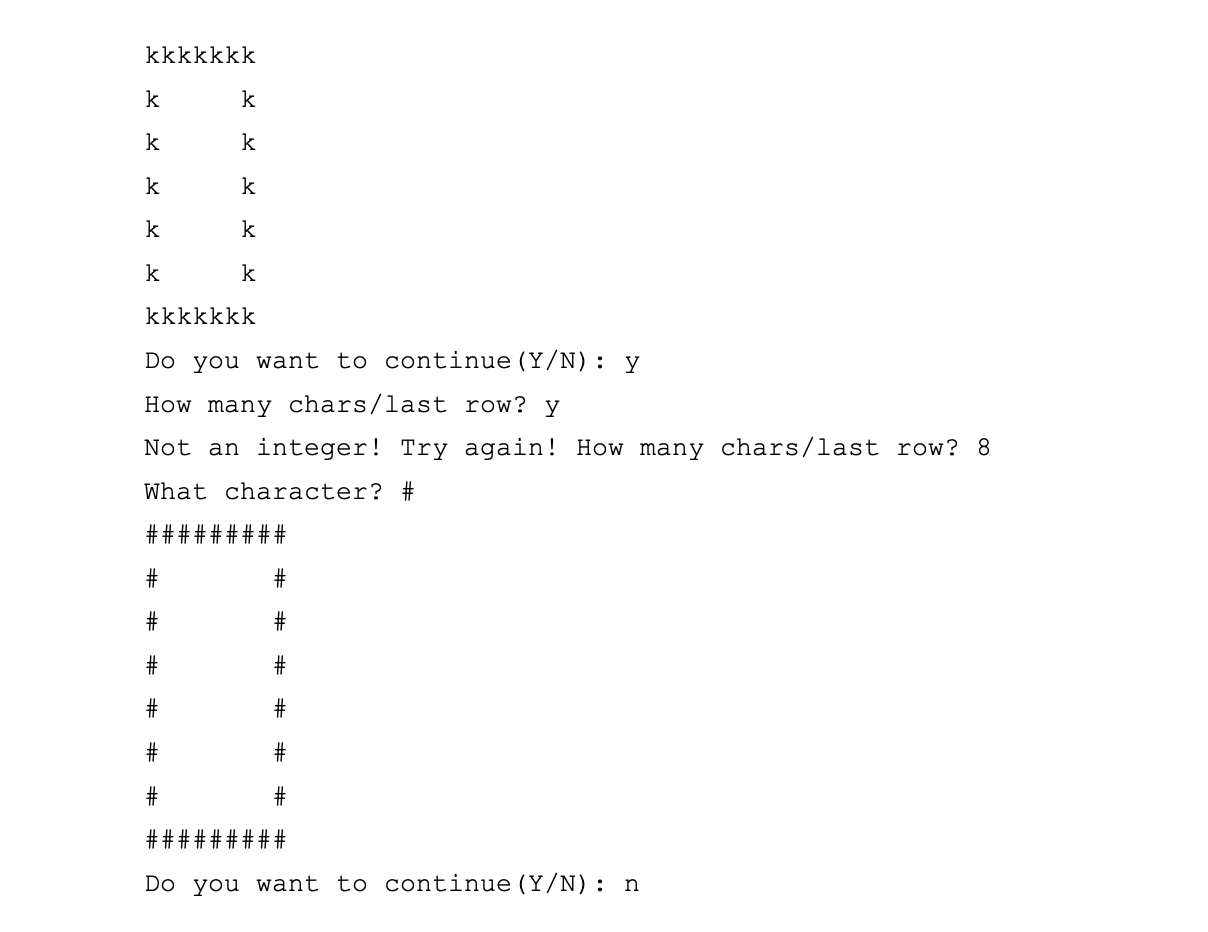 Solved Use nested for loops statements to draw empty boxes | Chegg.com