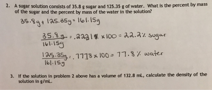 Solved A sugar solution consists of 35.8 g sugar and 125.35 | Chegg.com