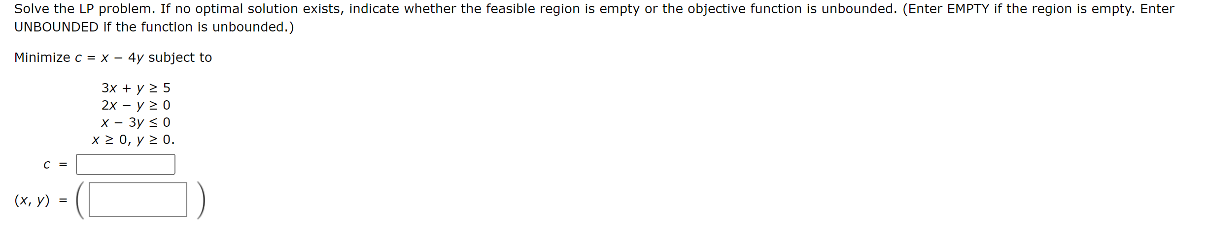 Solved UNBOUNDED if the function is unbounded.)Minimize | Chegg.com