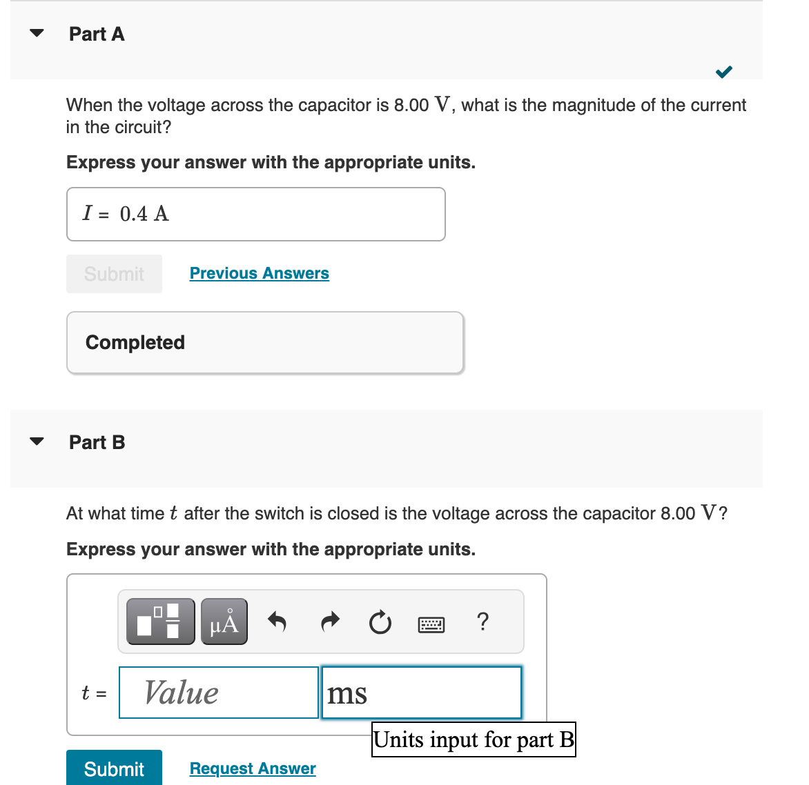 [Solved]: You connect a battery, resistor, and capacitor
