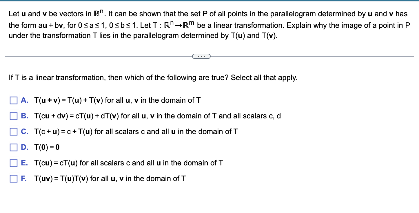Solved Let u and v be vectors in Rn. It can be shown that | Chegg.com