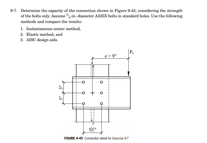 Solved 9-7. Determine the capacity of the connection shown | Chegg.com