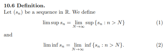 Solved 10.6 Definition. Let (sn) be a sequence in R. We | Chegg.com