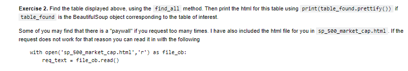 Solved We will start by web scraping the following webpage: | Chegg.com