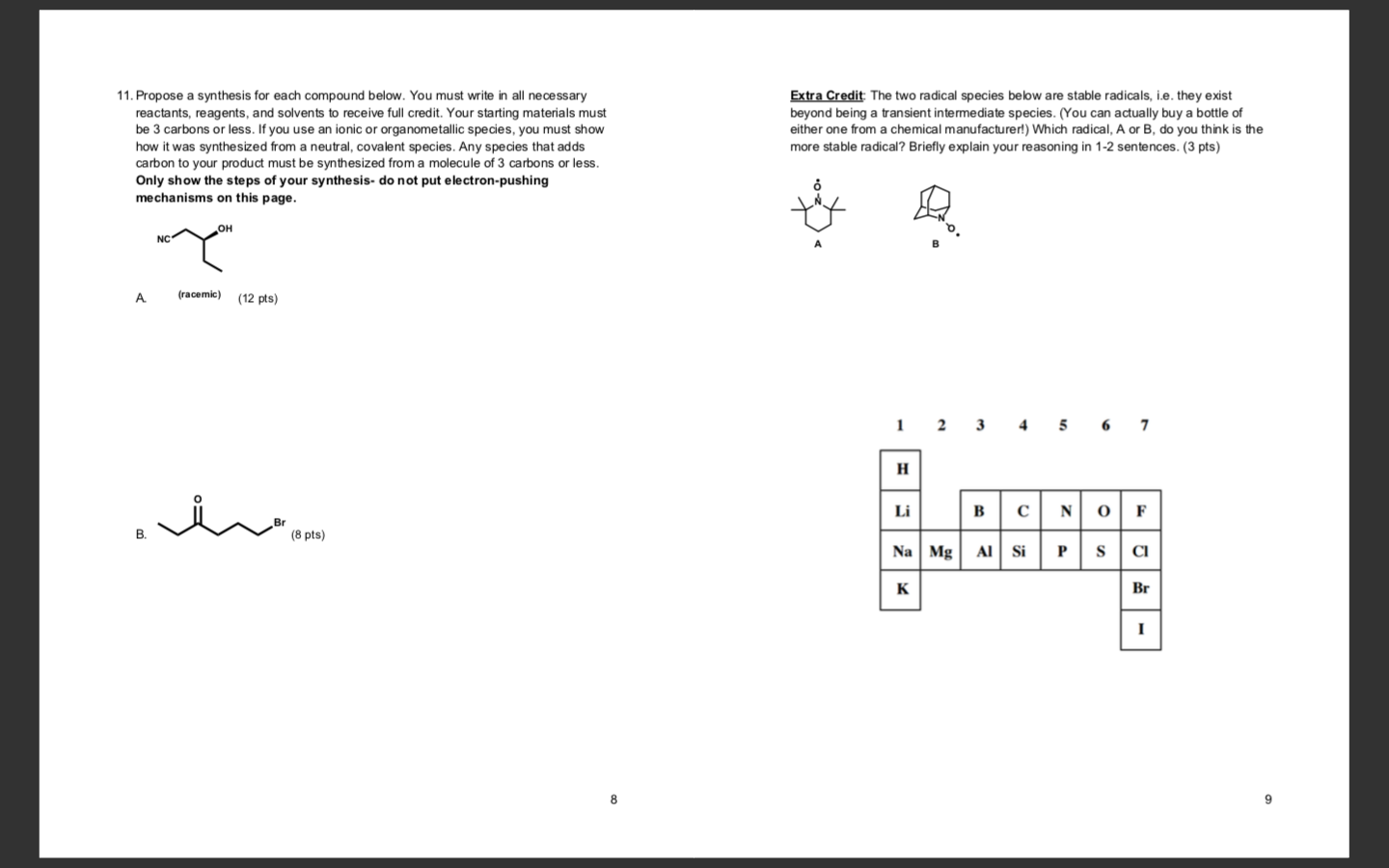 Solved 11. Propose a synthesis for each compound below. You | Chegg.com