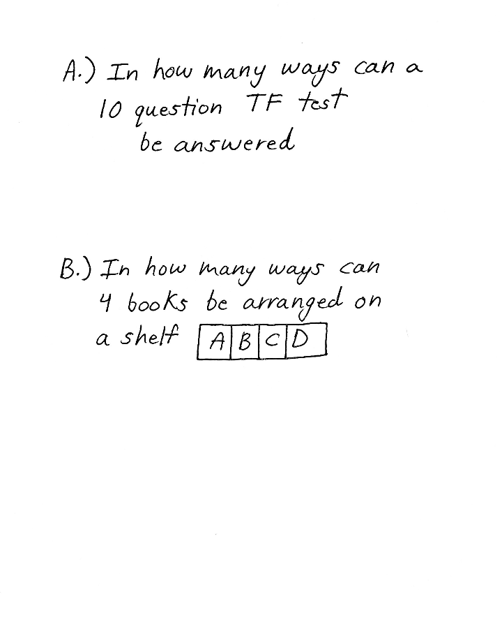 Solved A) In how many ways can a lo guestion TF test be | Chegg.com