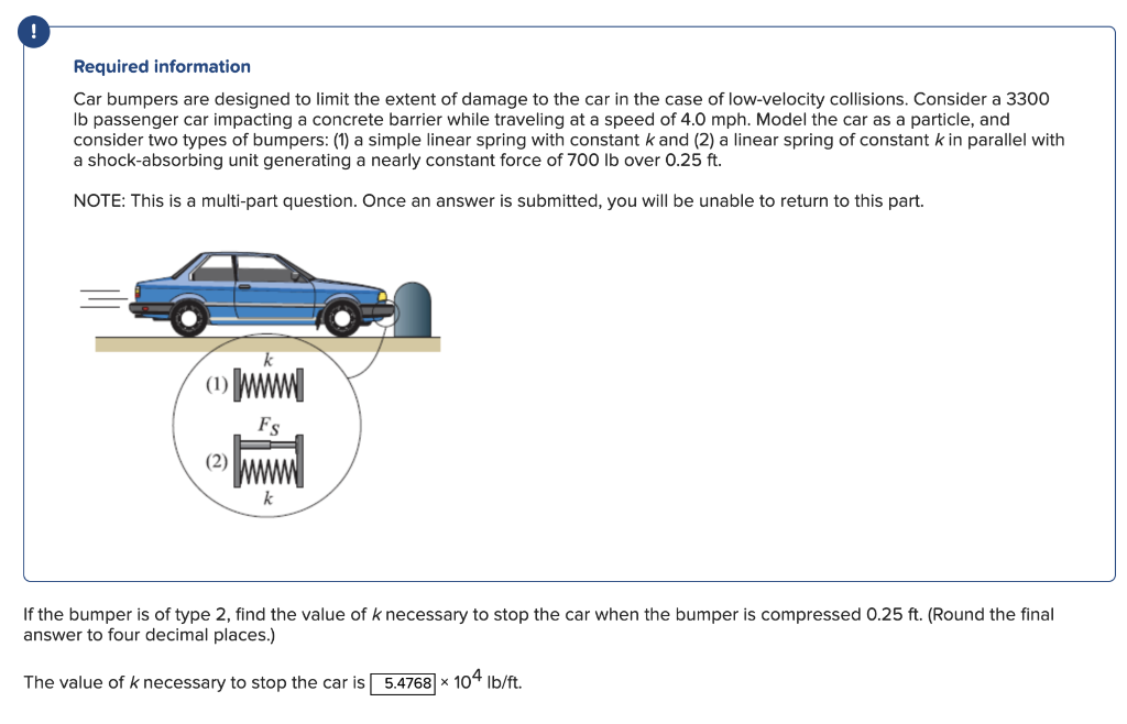 Solved Required information Car bumpers are designed to | Chegg.com