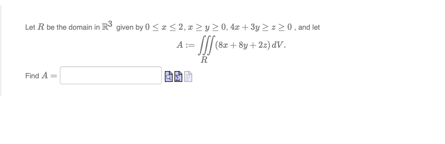 Solved Let R be the domain in R3 given by | Chegg.com