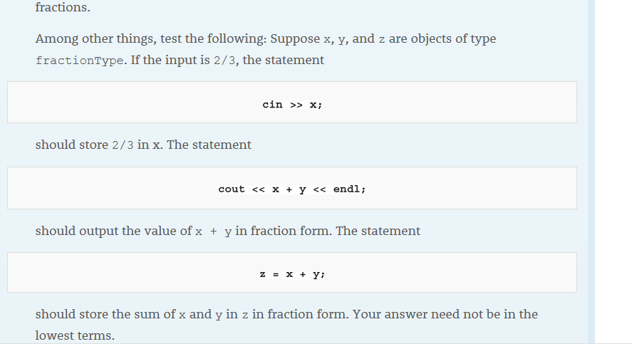 Rational Fractions Chapter 13 Programming Exercise | Chegg.com