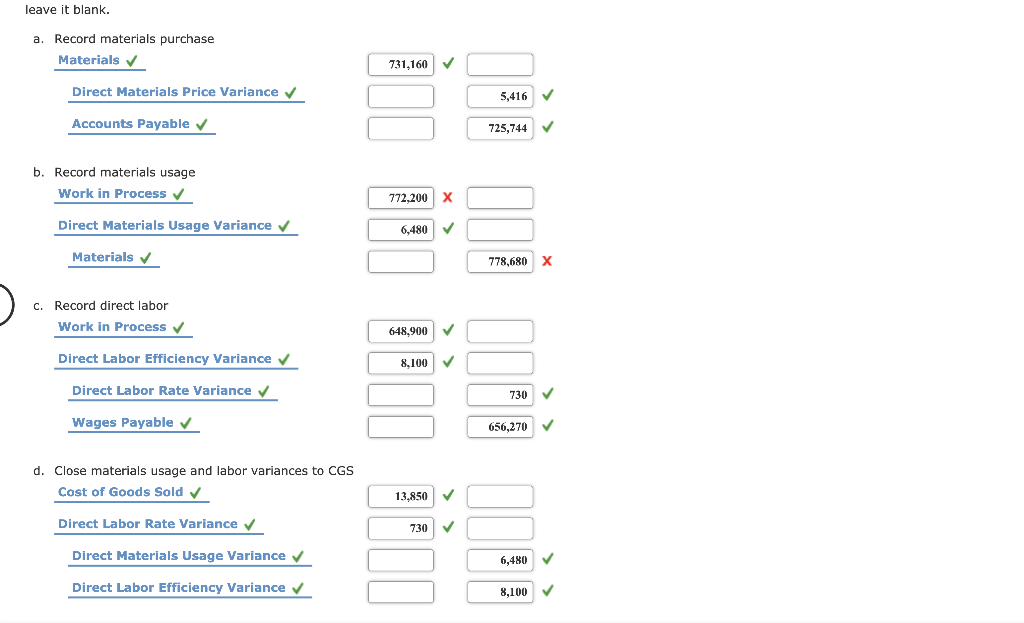 Solved Basic Variance Analysis, Revision of Standards, | Chegg.com