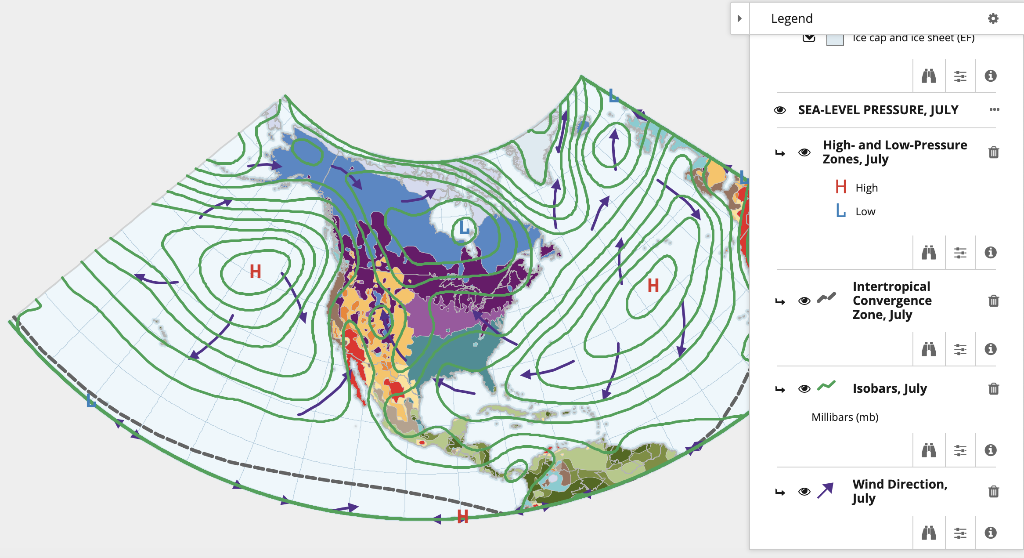 Solved Legend V I e cap and ice sheet (EF) SEA-LEVEL | Chegg.com