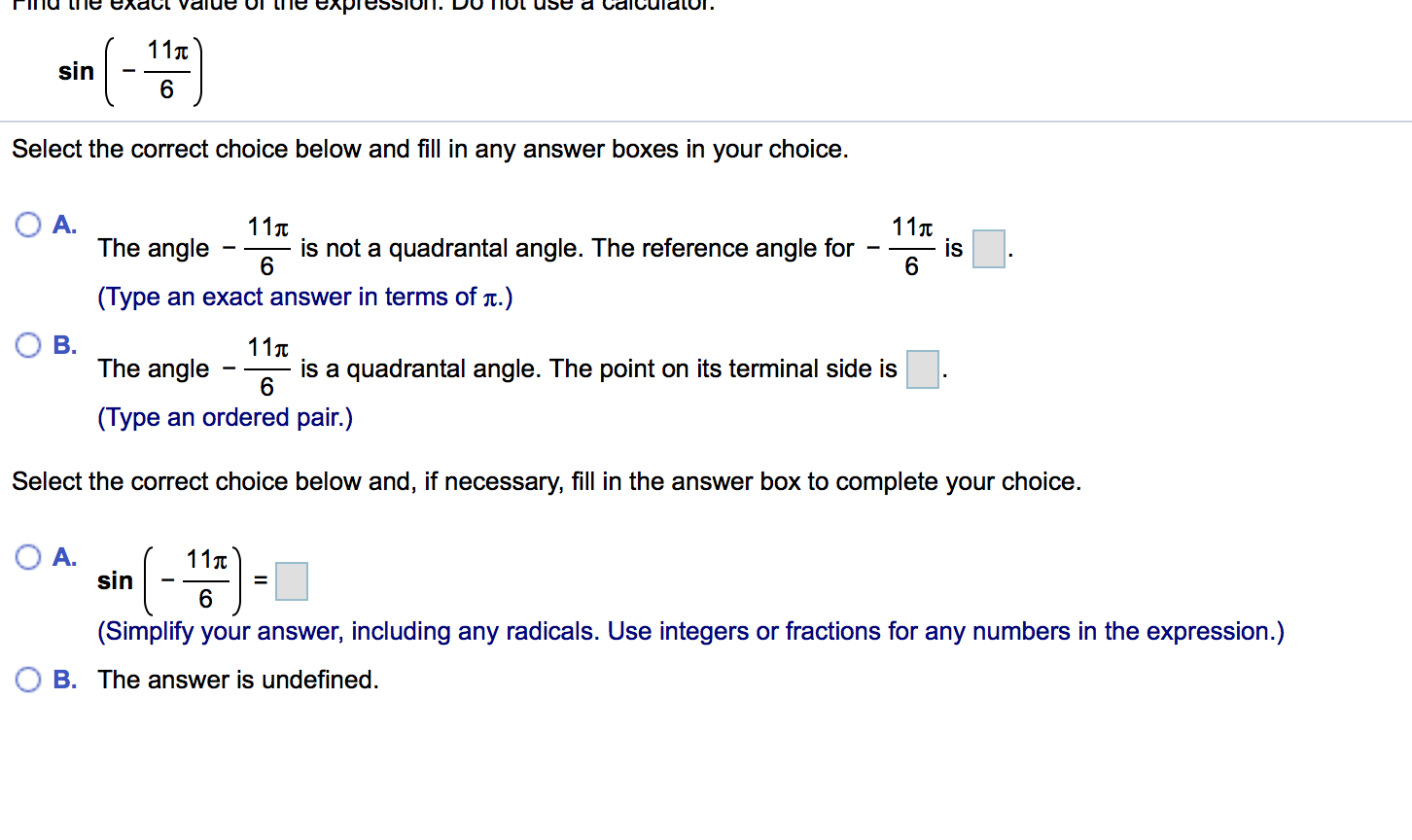 Solved Find the exact value of the expression. Do not use | Chegg.com